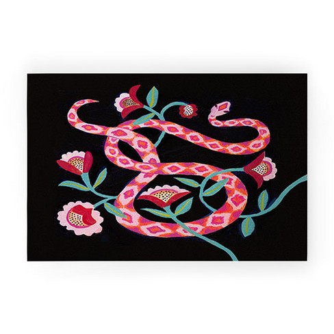 Misha Blaise Design Garden Snake Small Looped Vinyl Welcome Mat ...