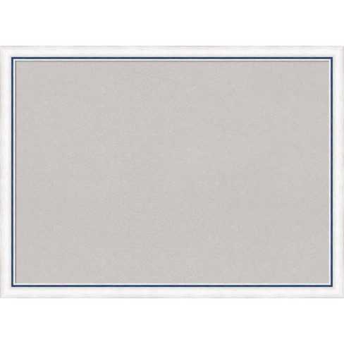 Amanti Art 30"x22" Morgan Wood Frame Gray Cork Board White/blue: Wall ...