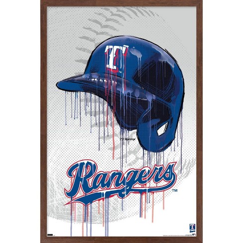 Trends International Mlb Texas Rangers - Drip Helmet 22 Framed Wall ...