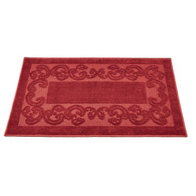 Collections Etc Elegant Medallion Floral Accent Rug With Skid-resistant ...