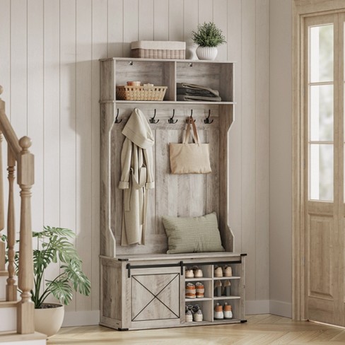 Vasagle Hall Tree With Bench And Shoe Storage, Coat Rack With Shoe ...