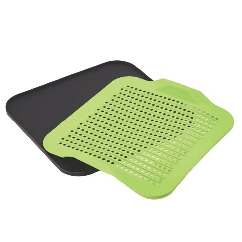 Better Houseware 2-piece Silicone Drying Mat (black/green) : Target