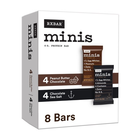 Rxbar Minis Chocolate Sea Salt & Peanut Butter Chocolate Protein Bars ...