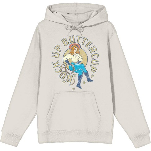 Buck Up Buttercup Adult Sand Long Sleeve Hoodie-large : Target
