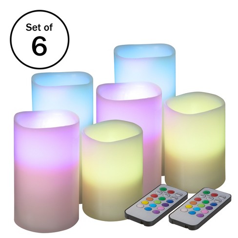 Flameless Led Candles – 6-piece Color Changing Flameless Candle Set ...