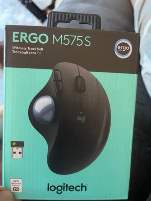 Logitech Ergo M575s Wireless Trackball Mouse, Wireless Ergonomic Mouse ...