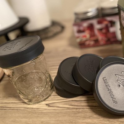 Ball 8oz 12pk Glass Regular Mouth Mason Jar With Lid And Band : Target