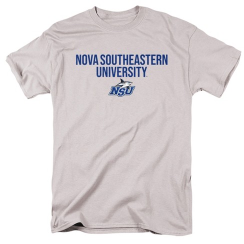 Nova Southeastern University Official Stacked Adult T Shirt,silver ...
