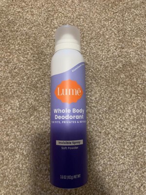 Lume Whole Body Women's Aluminum Free Invisible Spray Deodorant - Soft ...