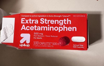 Acetaminophen Extra Strength Pain Reliever & Fever Reducer Caplets - Up ...