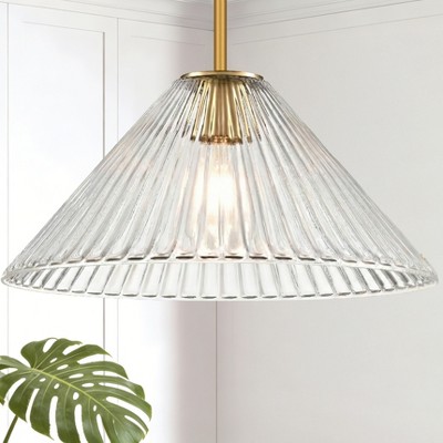 LamQee Farmhouse Cone Pendant Light Adjustable Height Lighting ...