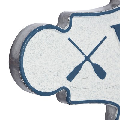 Metal Sign Welcome To The Lake Wall Decor Blue - Olivia & May : Target