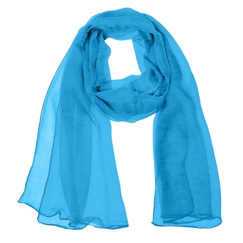 Wrapables Sheer Solid Color Lightweight Long Scarf, Sapphire Blue : Target