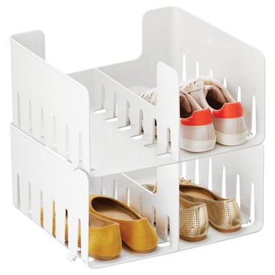 Mdesign Stackable Fabric Closet Storage Shoe Box - Large, 8 Pack : Target