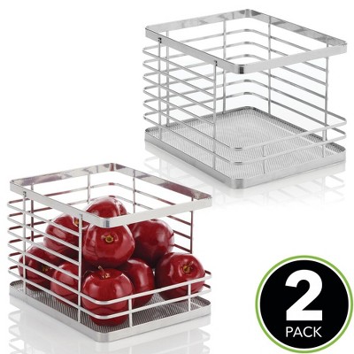 Mdesign Modern Metal Wire Kitchen Cabinets, Pantry - 2 Pack : Target