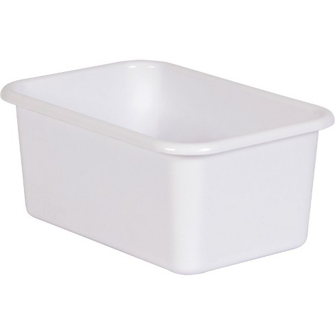 Teacher Created Resources White Small Plastic Storage Bin (pack Of 6 ...