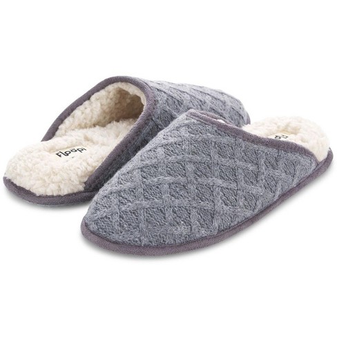Floopi Women's Isabel Lattice Knit Scuff Slippers : Target