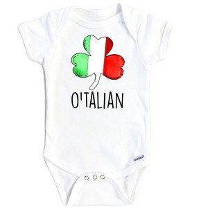 Irish Italian Onesie® Baby Boy Girl Clothes Infant Bodysuit Funny Cute Newborn GS1 White 12M ...