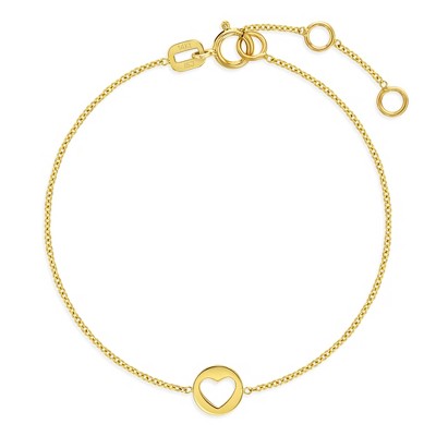 Heart Cut Out Bracelet 14k Gold - In Season Jewelry : Target