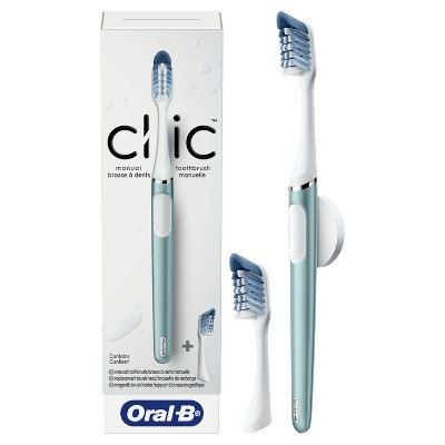 Oral-b Clic Toothbrush Ultimate Clean Replacement Brush Heads Black ...