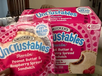 Smucker's Uncrustables Frozen Peanut Butter & Raspberry Spread Sandwich ...