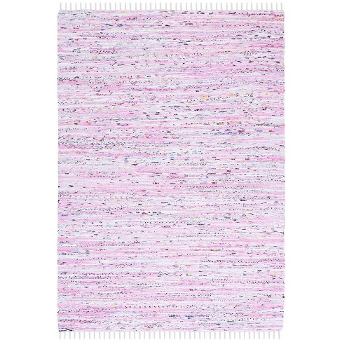 Rag Rug Rar125 Hand Woven Indoor Area Rug - Light Pink/multi - 5'x7 ...
