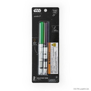 Yoobi Star Wars 2pk Writing Set Ballpoint Pen Light Up Green/Purple ...