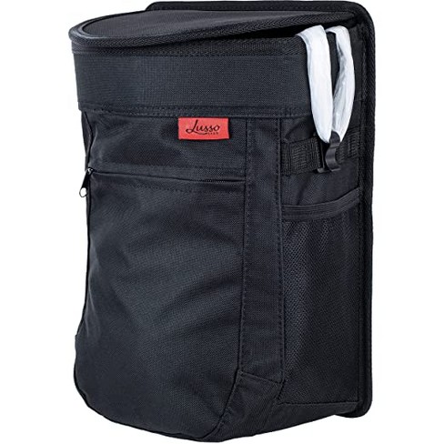 Lusso Gear 2.5 Gal Car Trash Can, Leakproof Vinyl Hanging Bin With ...