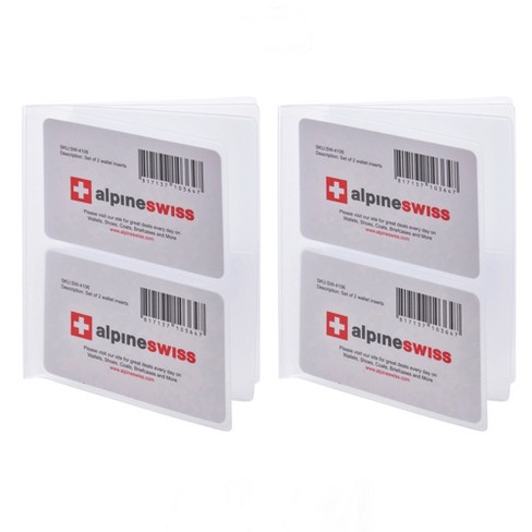 Alpine Swiss Set Of 2 Hipster Wallet Plastic Inserts 6 Page Picture ...