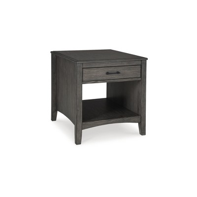 Aldwin Rectangular End Table Gray: Solid Pine Wood, Crossbuck Design - Signature Design By ...