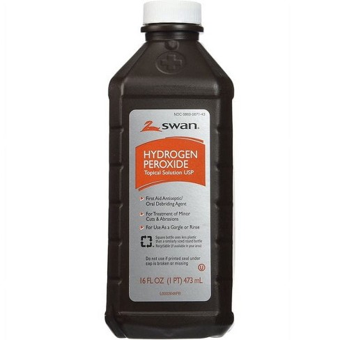 Swan Hydrogen Peroxide Solution 16 Oz First Aid Antiseptic Oral ...