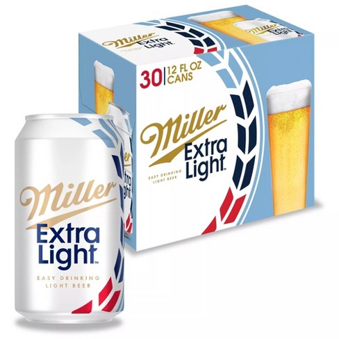 Miller Extra Light Beer - 30pk/12 Fl Oz Cans : Target