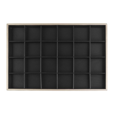 Unique Bargains Stackable Pu Leather Jewelry Organizer Trays With ...