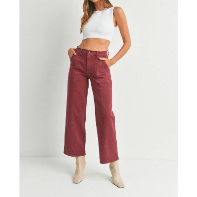 Women's New Seamed Utility Straight Leg Jeans - Just Black Denim : Target