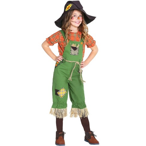 HalloweenCostumes X Large Girl Scarecrow Costume for Girls Orange Green
