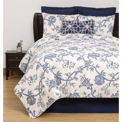 C&f Home Colonial Williamsburg Pembroke Red Floral Full/queen 3 Piece ...