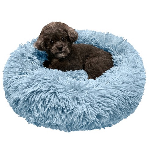 Petami Calming Dog Bed For Puppy Cat Kitten, Round Washable Pet Bed ...