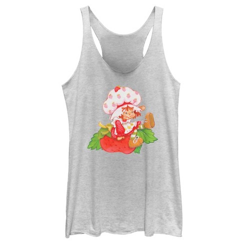 Women's Strawberry Shortcake Playful Berry Racerback Tank Top - White ...