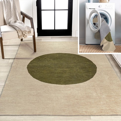 Cirkel Minimalist Geometric Dot Machine-washable Area Rug - Jonathan Y ...
