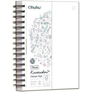 Ohuhu Double-Sided Bleedproof Marker Pad - 5.5"x8.5" Small Paper Size ...