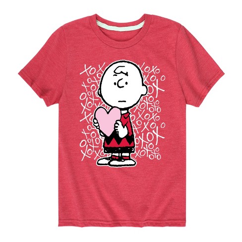 Boys' Peanuts Charlie Brown Xoxo Short Sleeve Graphic T-shirt - Heather ...