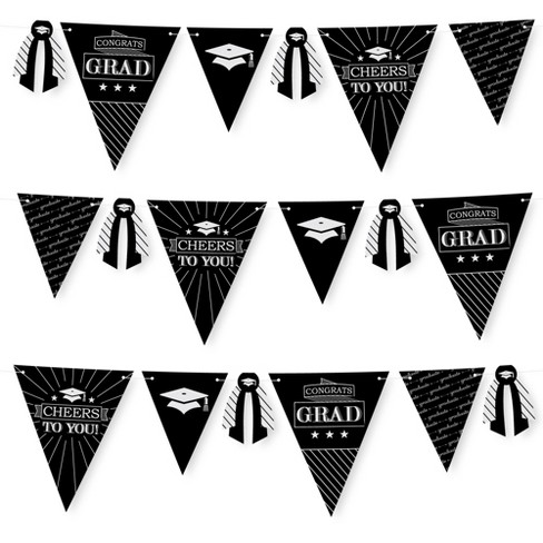 Big Dot Of Happiness 30 Piece Graduation Cheers Party Pennant Triangle ...