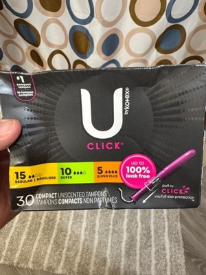 U By Kotex Click Compact Tampons - Multipack - Regular/super ...