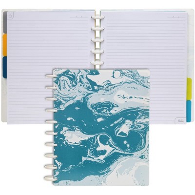 Talia Discbound Notebook Planner, Customizable (teal Marble Flow ...