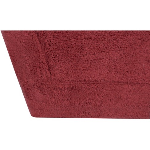 24"x40" Waterford Collection Red Cotton Tufted Bath Rug - Home Weavers ...