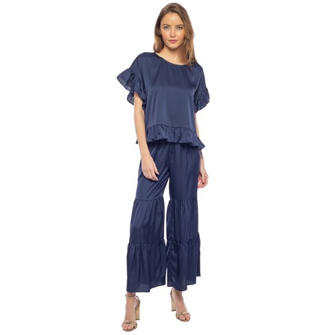 Parker And Rowe | Satin Ruffle Top : Target