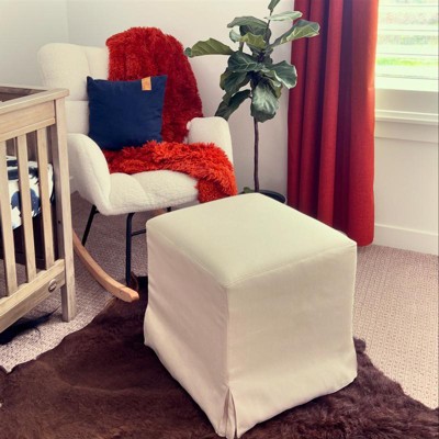 Lynwood Slipcover Cube Ottoman - Threshold™ Designed With Studio Mcgee ...