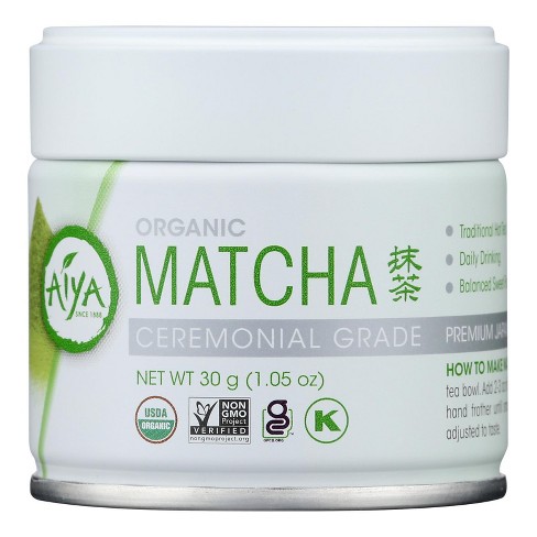 Aiya Organic Matcha Ceremonial Grade Tea - Case Of 6/30 Gm : Target