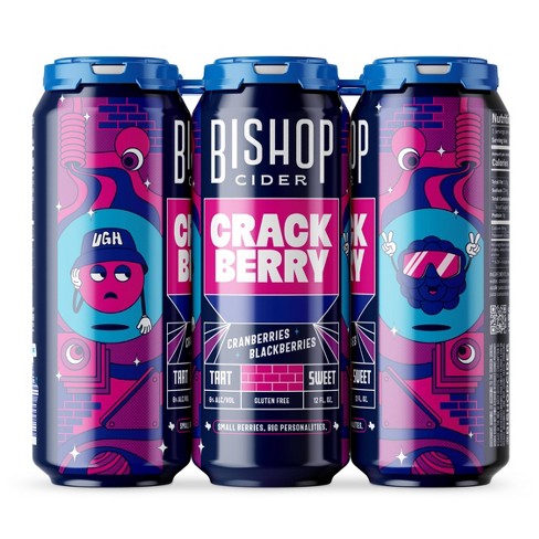 Bishop Crack Berry Hard Cider - 6pk/12 Fl Oz Cans : Target