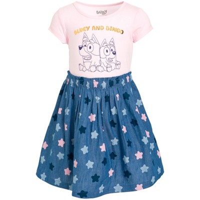 Bluey Bingo Toddler Girls Tulle Dress Pink 4t : Target